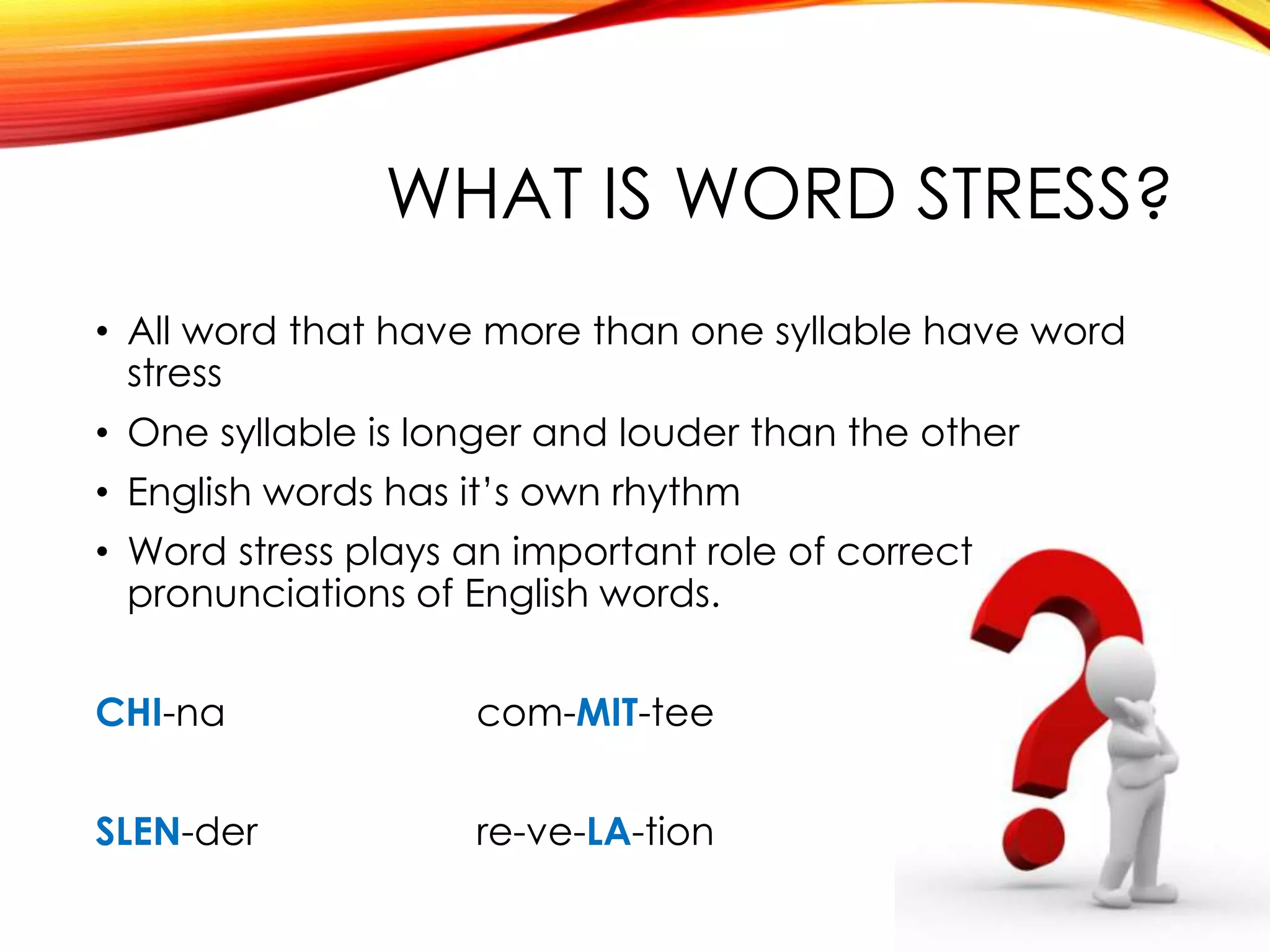 Word stress | PPTX