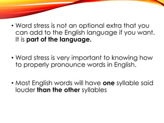 Word stress | PPTX
