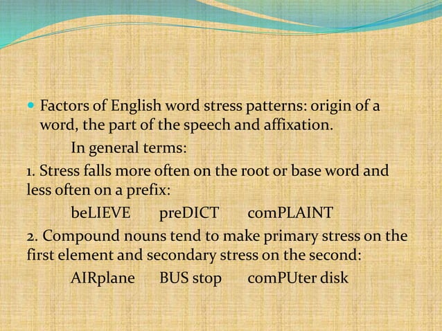 Word Stress | PPTX