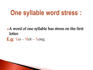 Word stress | PPTX
