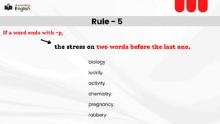 Word Stress for students to improve pronunciation | PPT