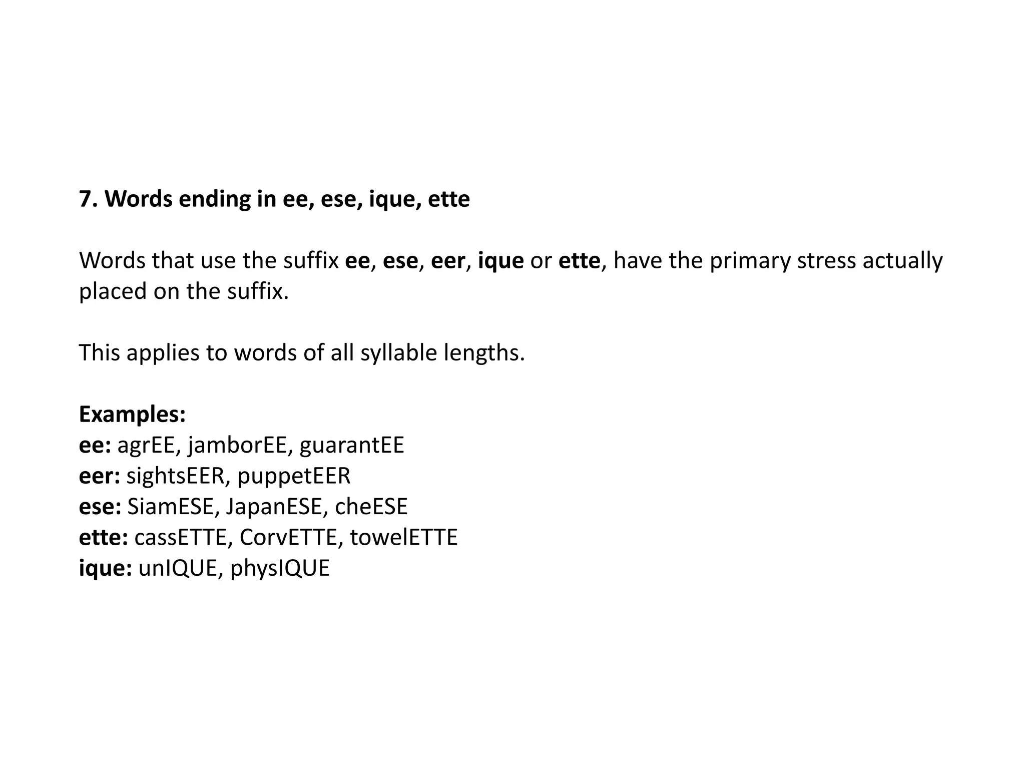 Wordstress rules (word stress pattern in english words) | PPT