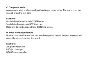 Wordstress rules (word stress pattern in english words) | PDF