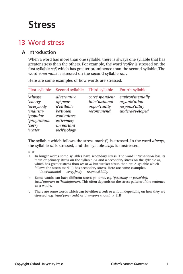 Word stress (phonetics) | PDF