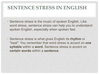 Word Stress and Sentence Stress.ppt | Free Download