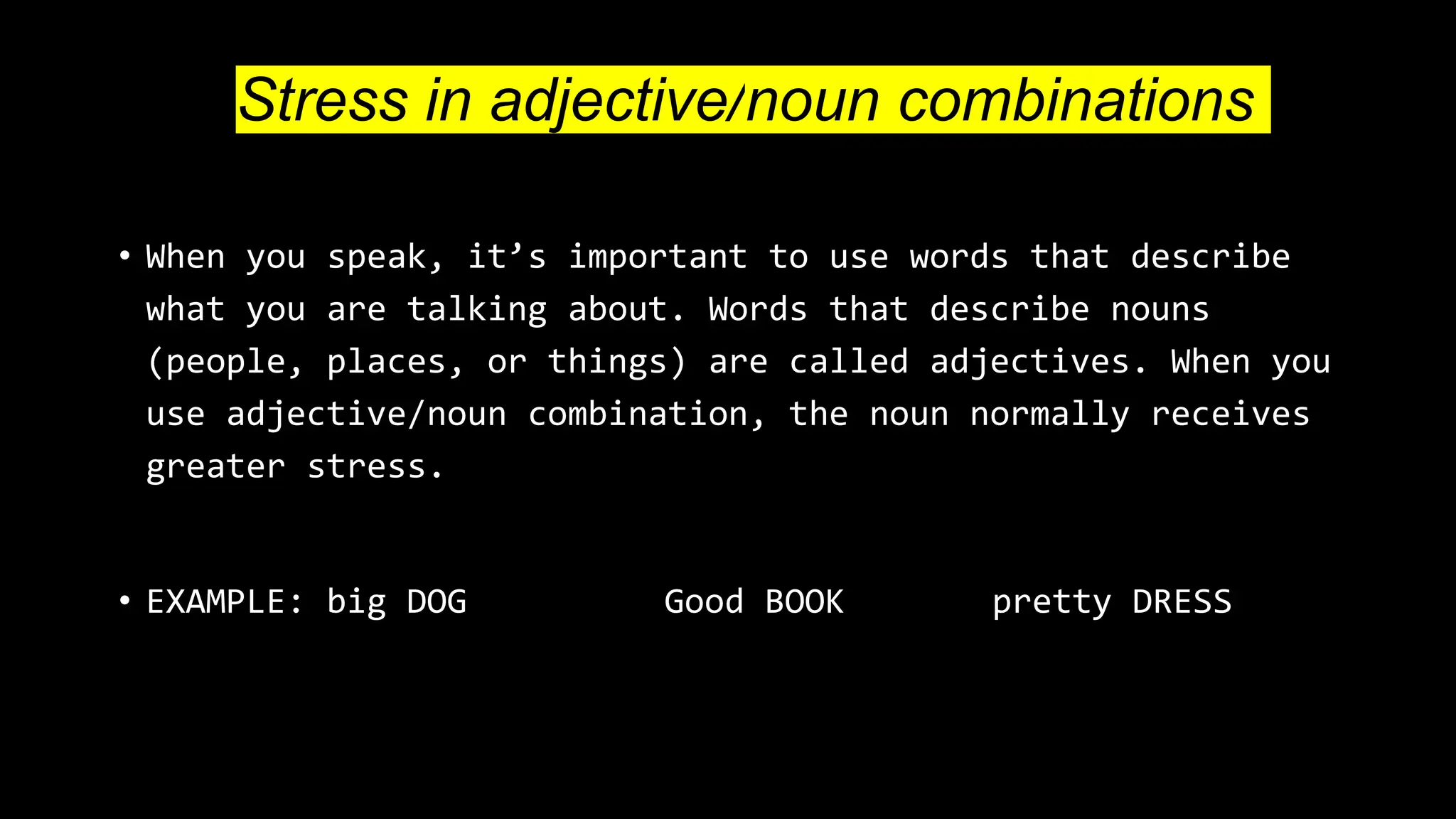 Word stress and sentence stress for 11th | PPTX