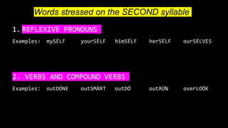 Word stress and sentence stress for 11th | PPT