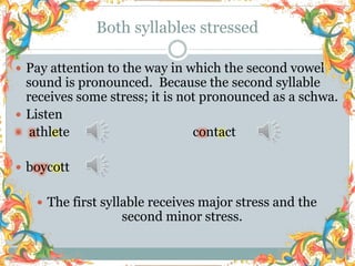 Word stress and vowel reduction part 1 | PPTX