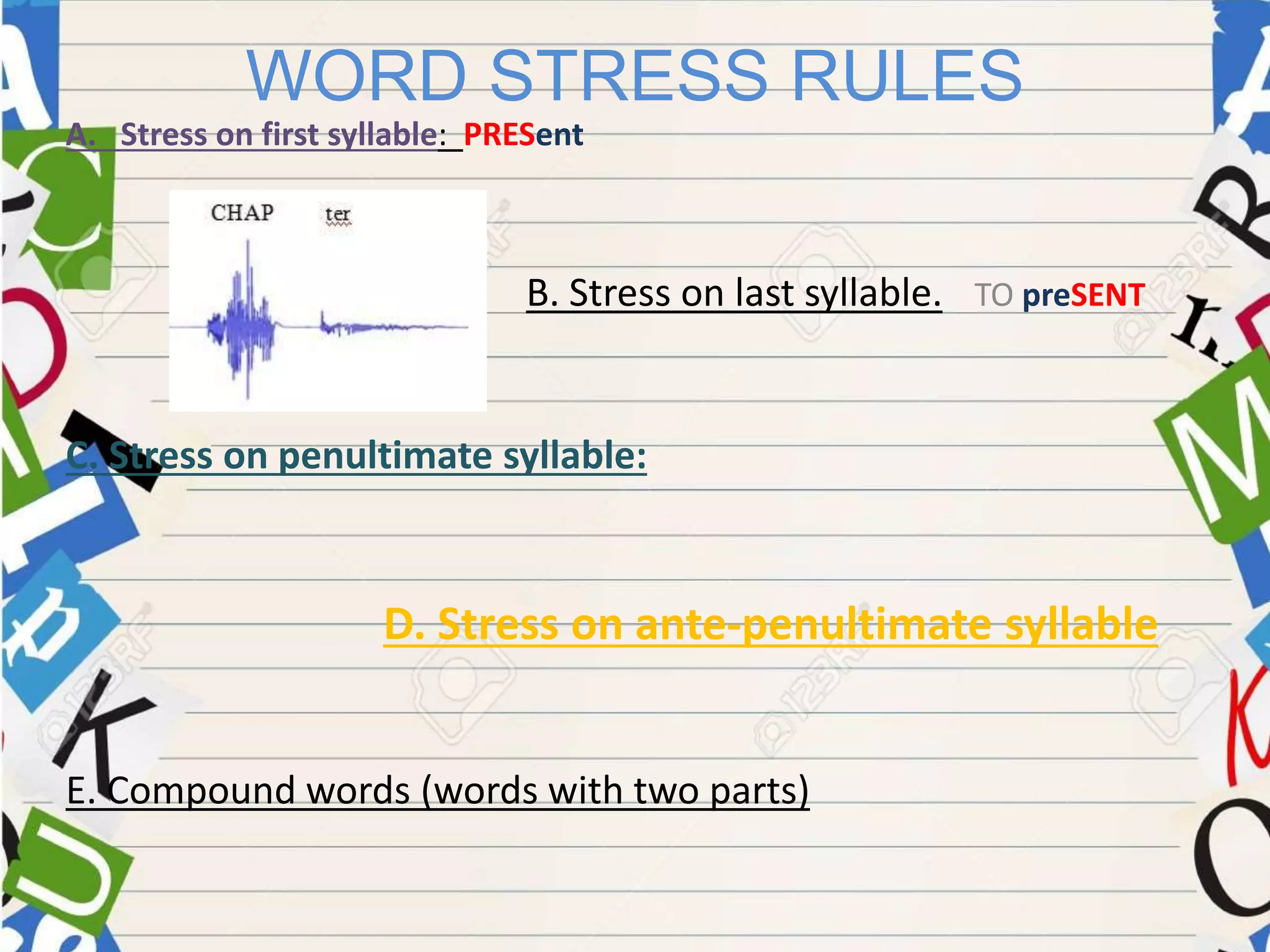 Word stress rules | PPTX