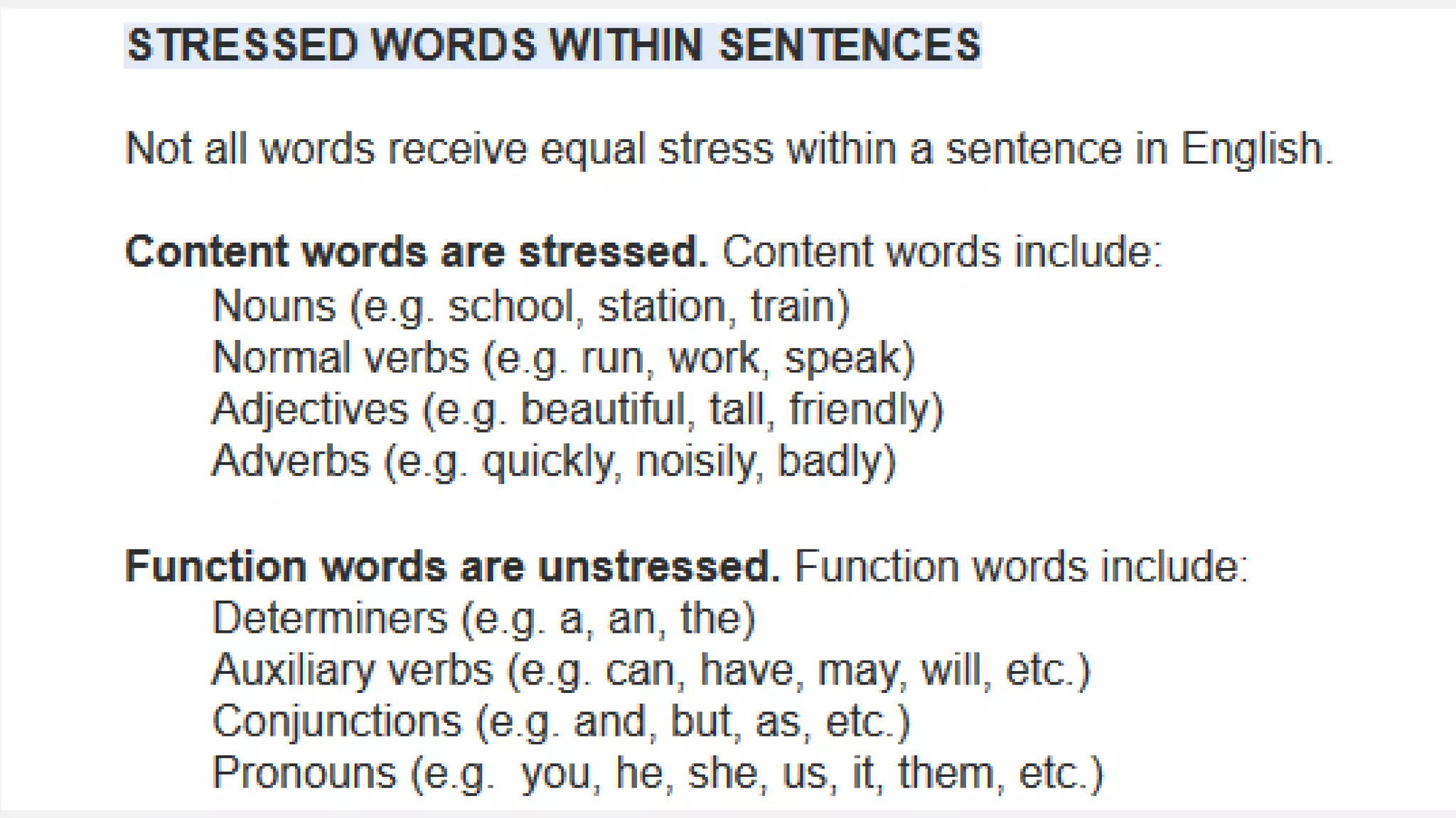 Word Stress Rules | PPT