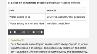 Word Stress Rules | PPT
