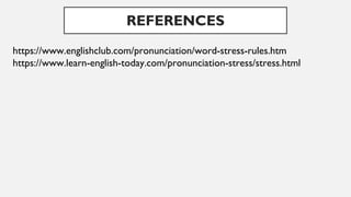 Word Stress Rules | PPT
