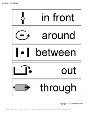 Wordstrips prepositions | PDF