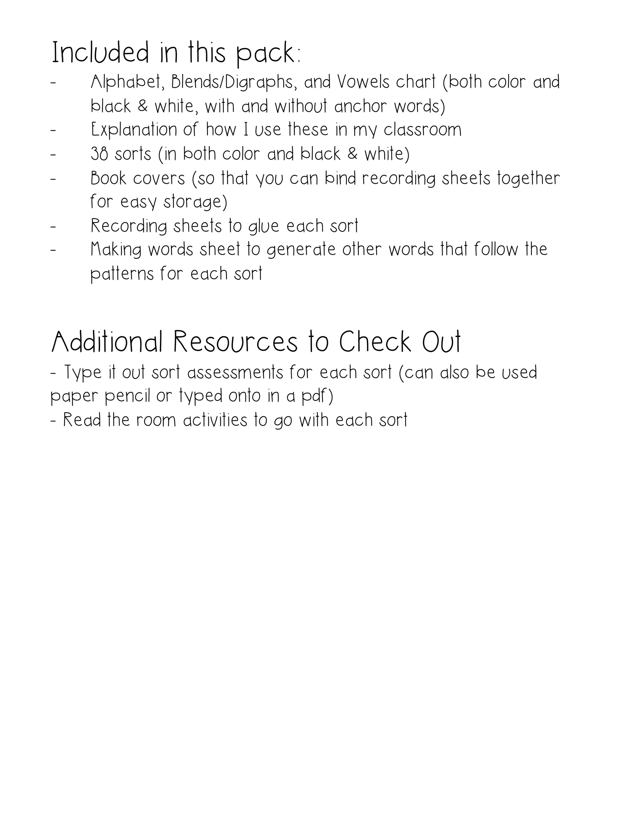 Word studysortsandworkbook | PDF