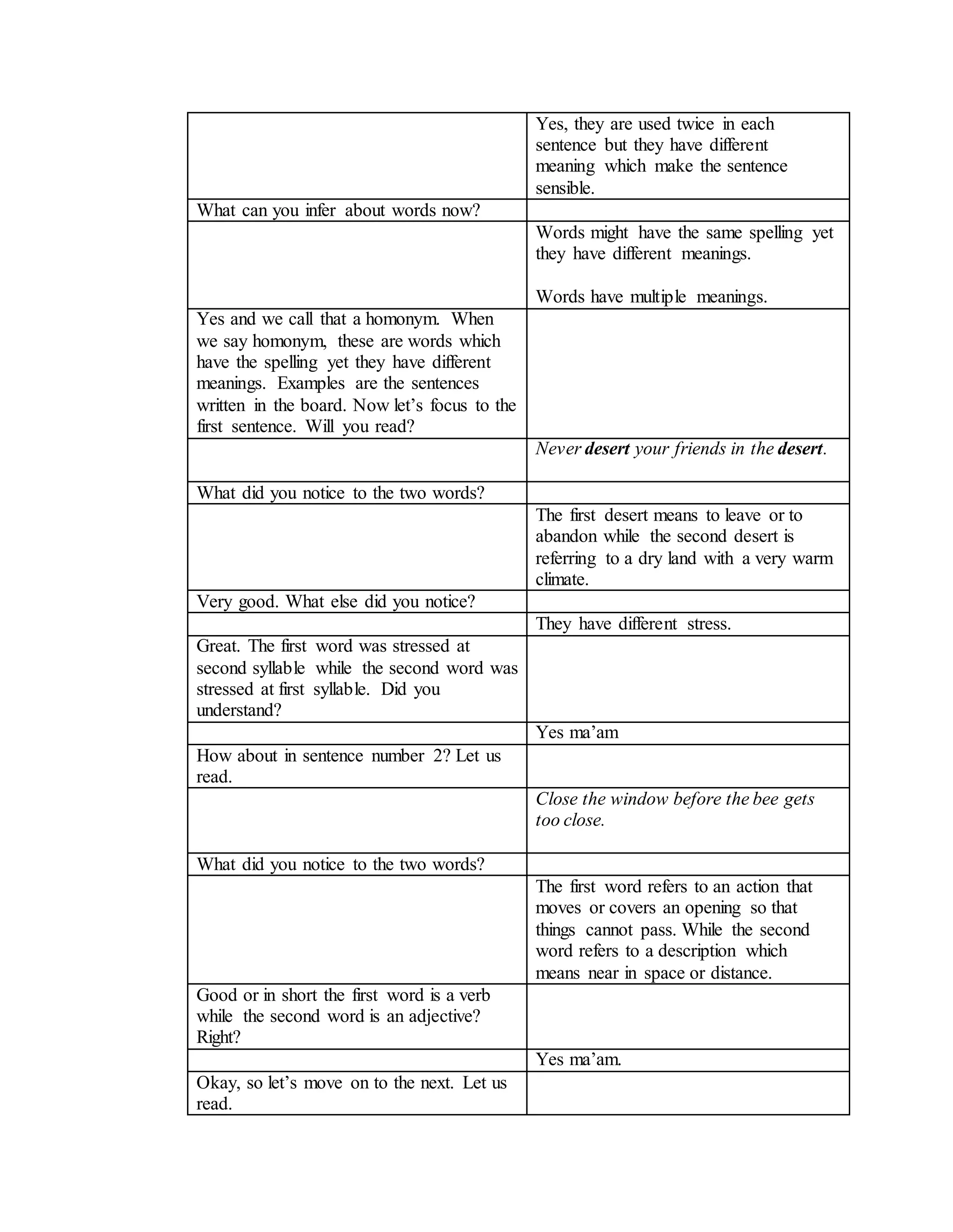 Words with multiple meanings | DOCX