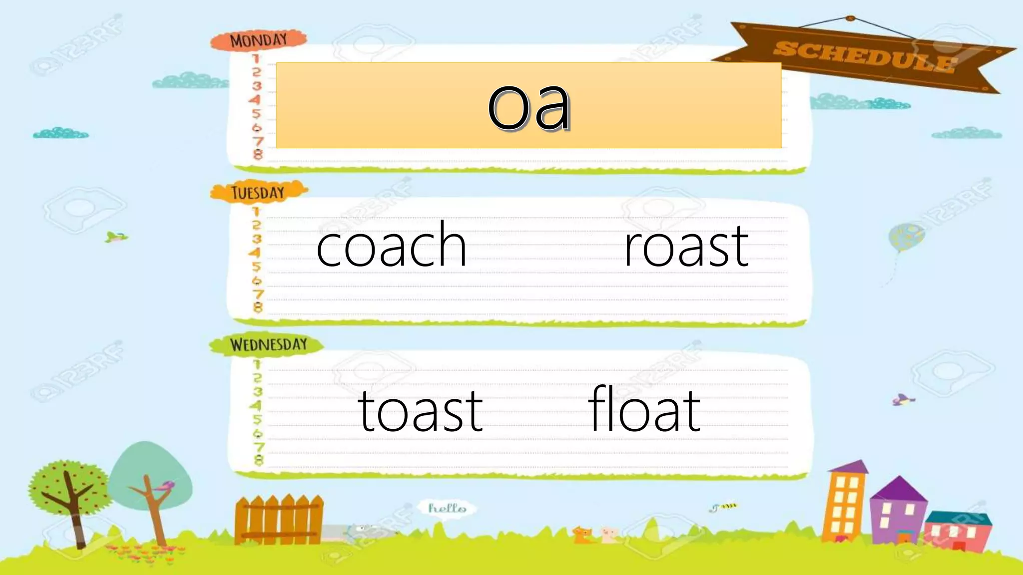 Words with the Long /o/ Sound Spelled as ow, oa, and o_e | PPTX