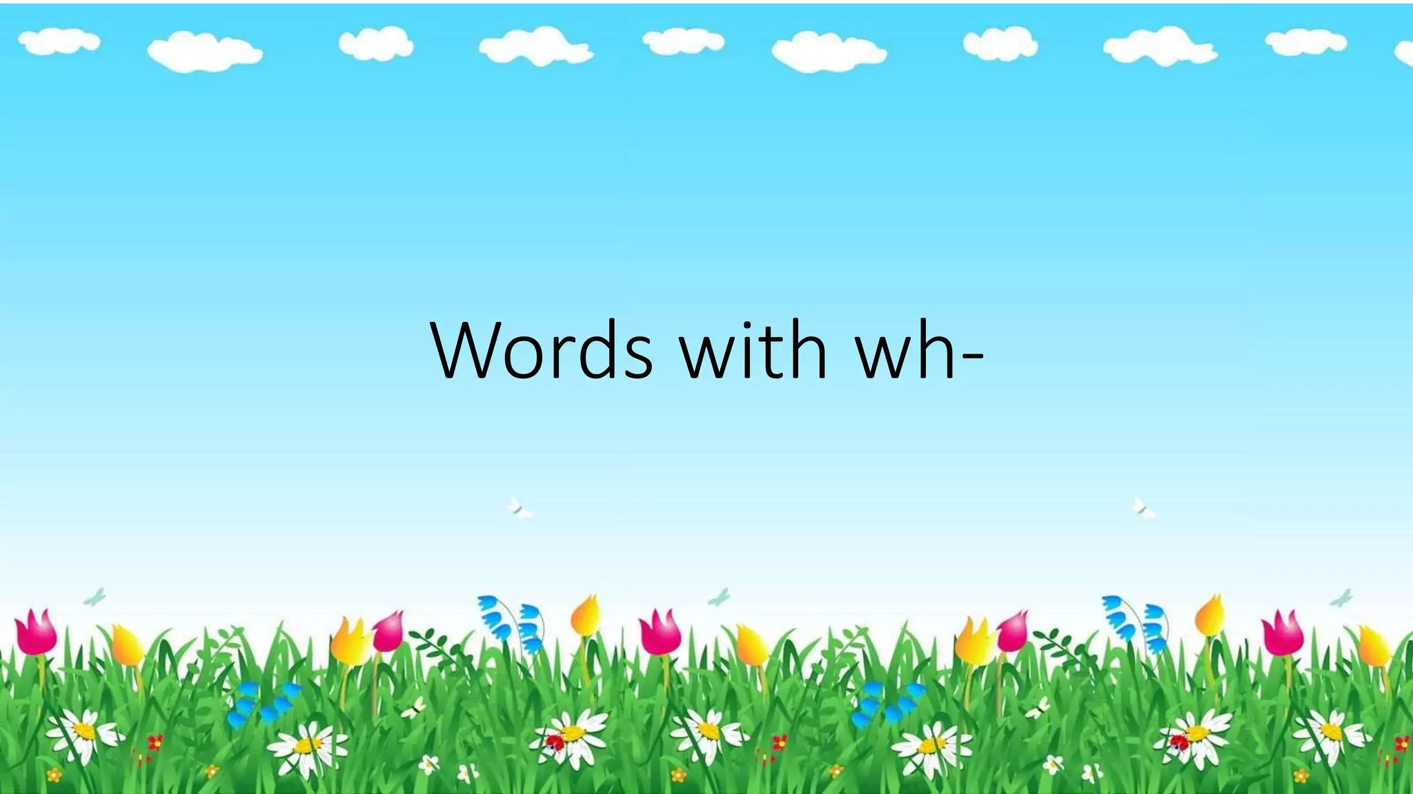 Wh- words | PPTX