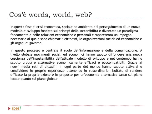Words world web - il programma completo | PPT