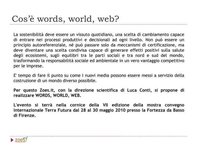 Words world web - il programma completo | PPT