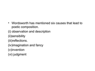 William Wordsworth's Theory of Poetry.ppt