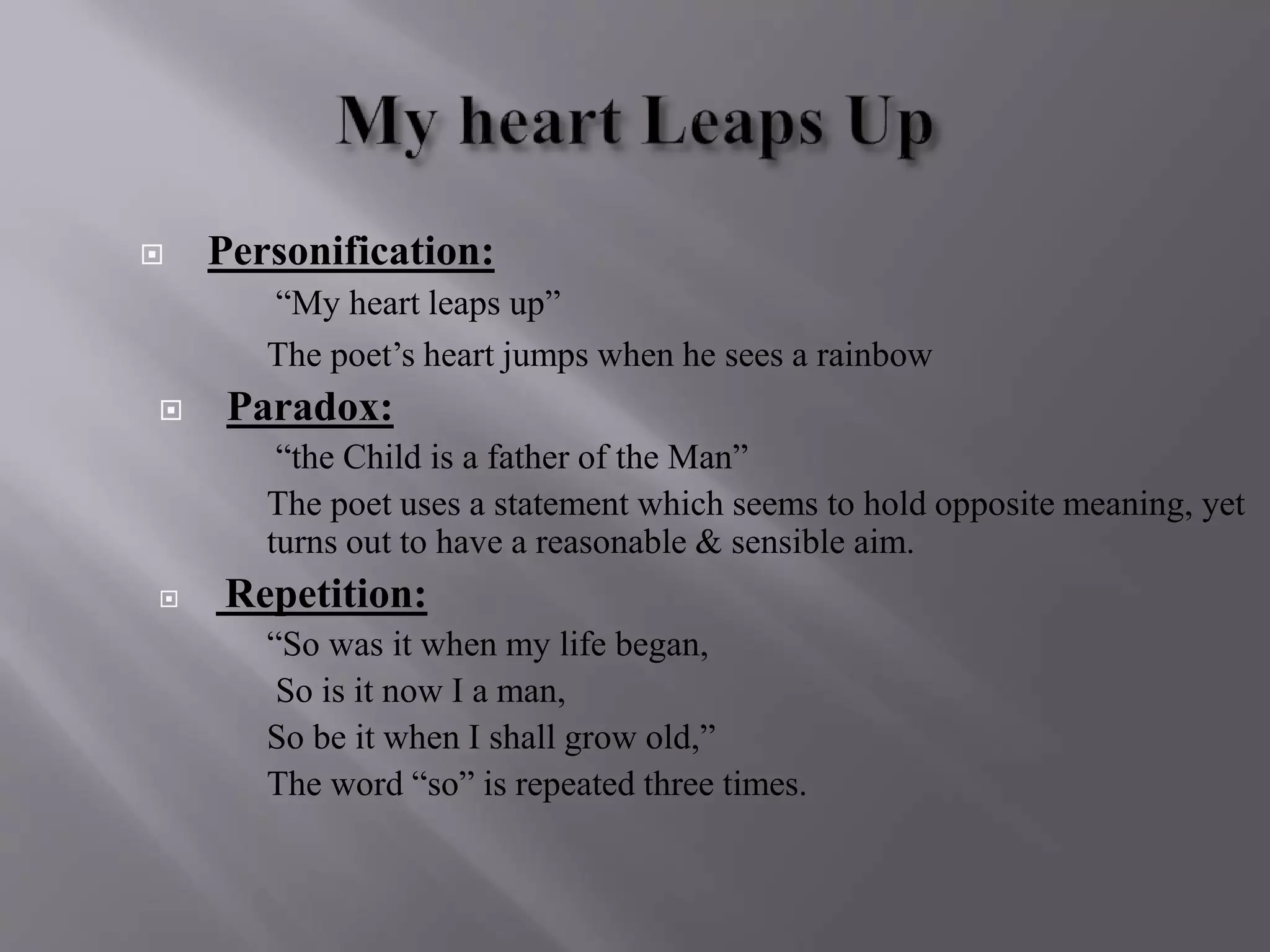 Rhetorical Interpretation of William Wordsworth poems | PPTX