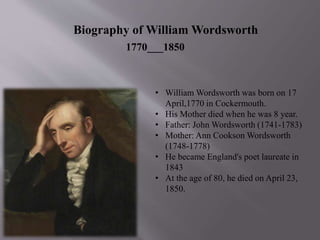 Rhetorical Interpretation of William Wordsworth poems | PPTX