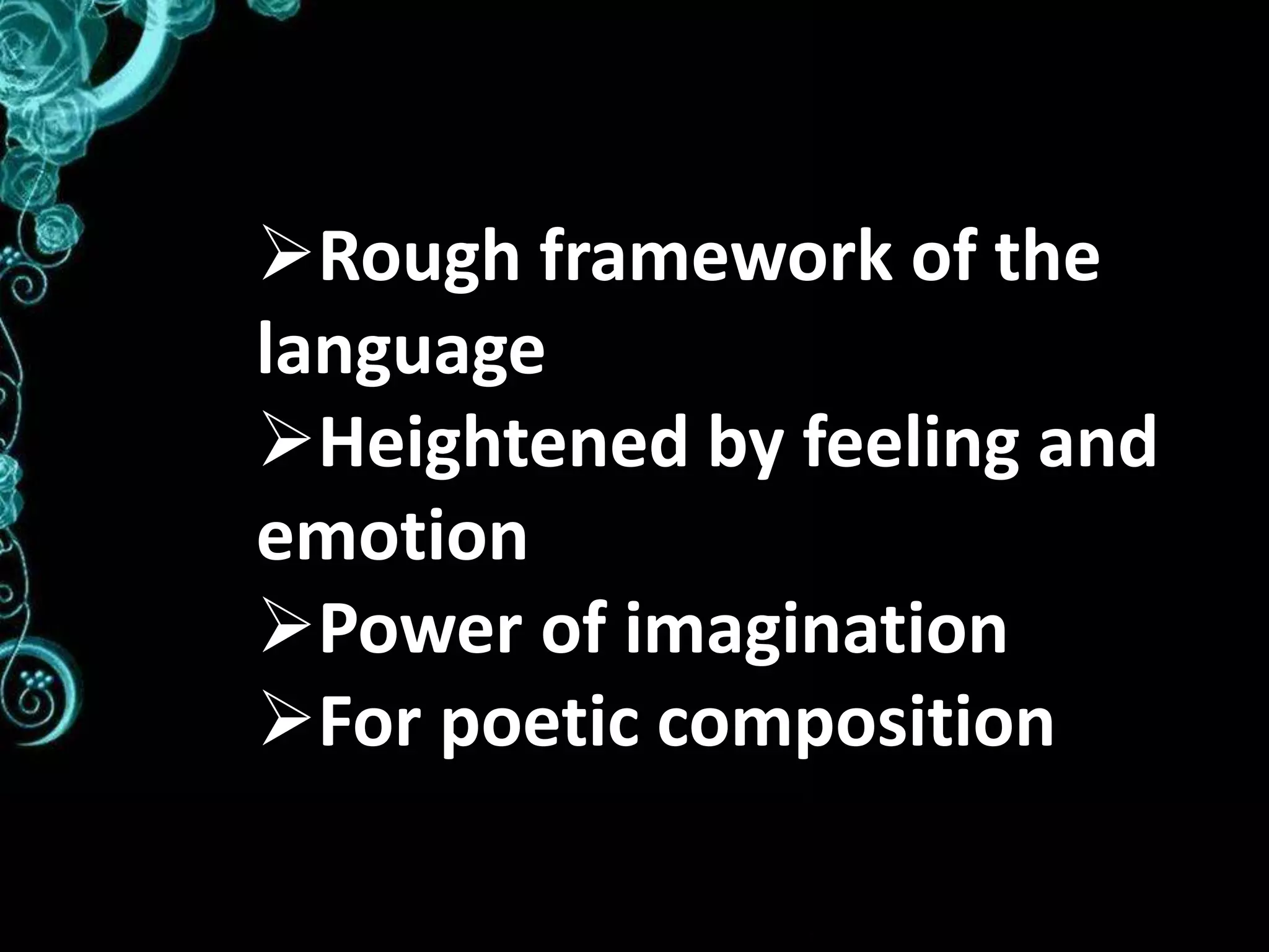 Wordsworth’s theory of poetic diction | PPTX