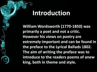 Wordsworth’s theory of poetic diction | PPTX