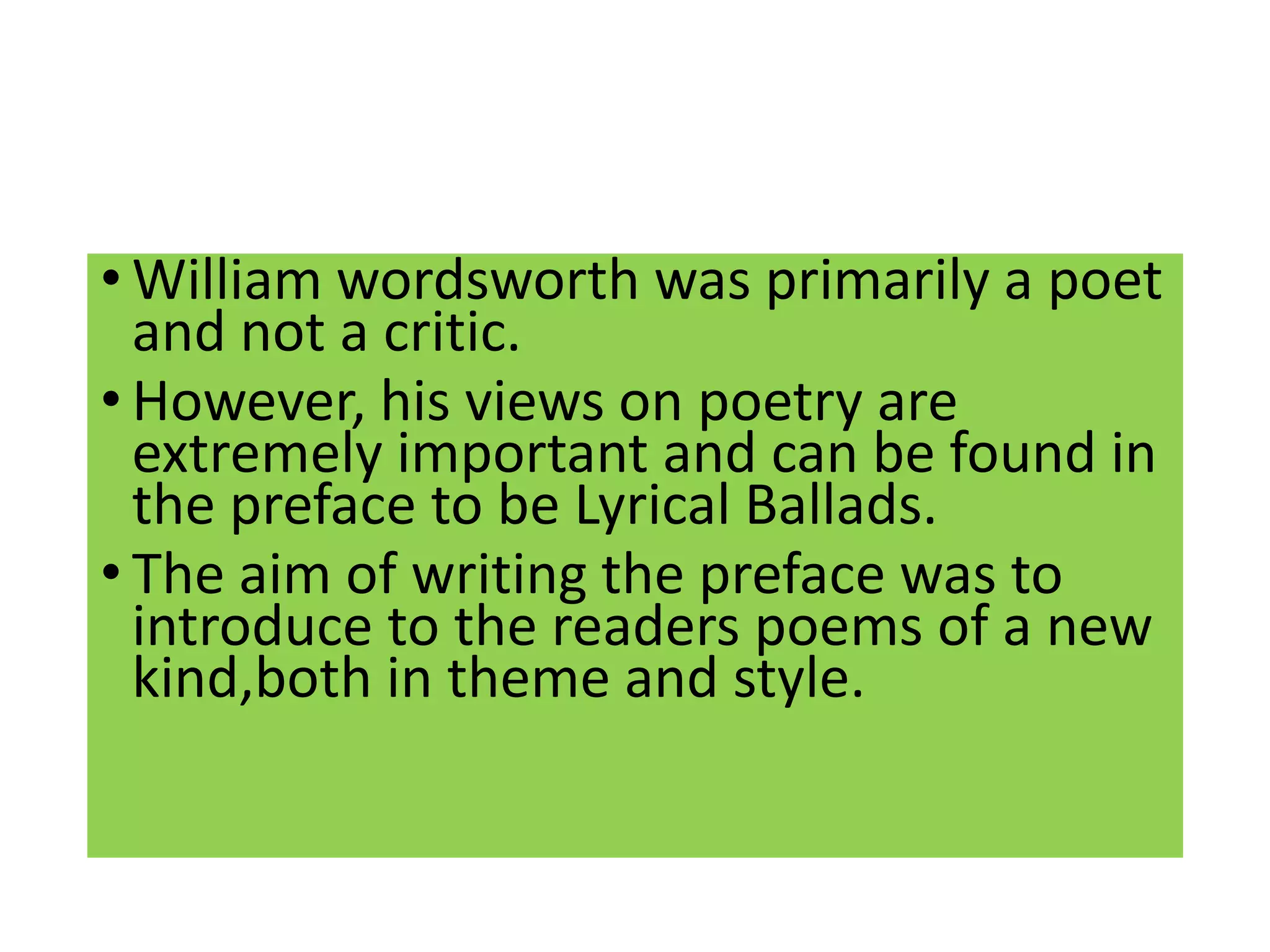 Wordsworth's theory of poetic diction | PPT