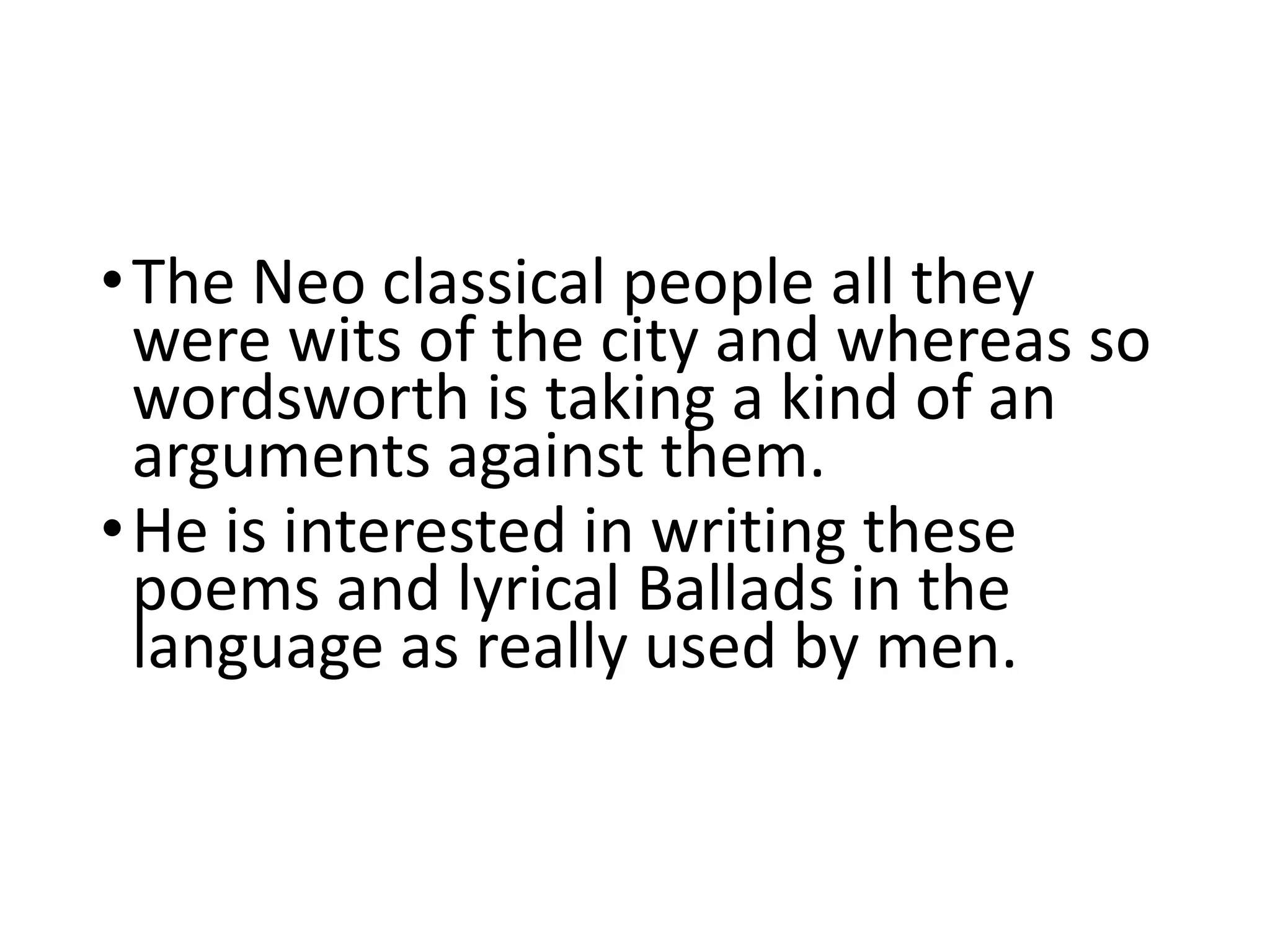 Wordsworth's theory of poetic diction | PPT