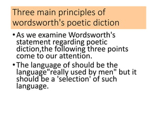 Wordsworth's theory of poetic diction | PPT
