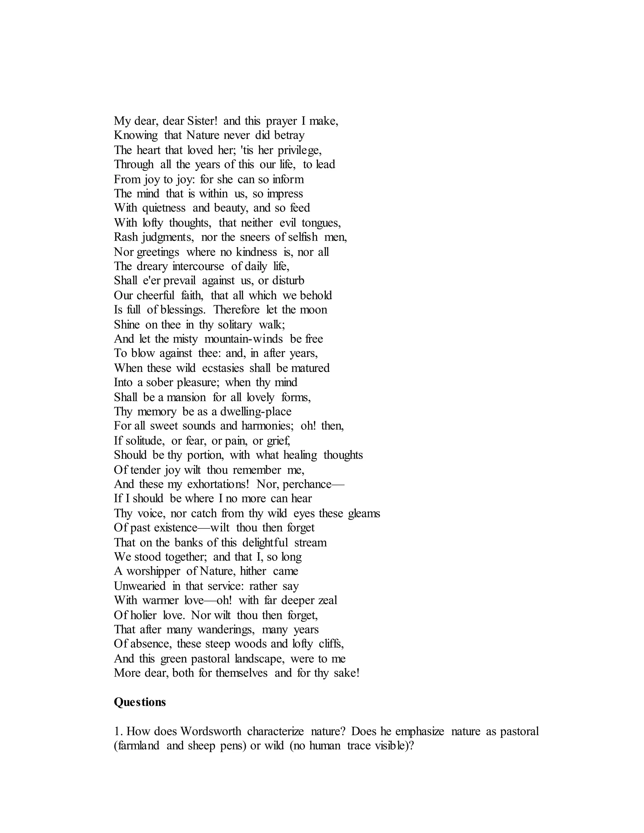 Wordsworth, tintern abbey | DOCX