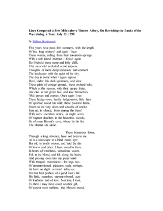 Wordsworth, tintern abbey | DOCX