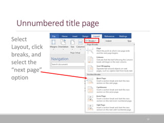 Tips and tricks for MS Word for formatting documents | PPTX