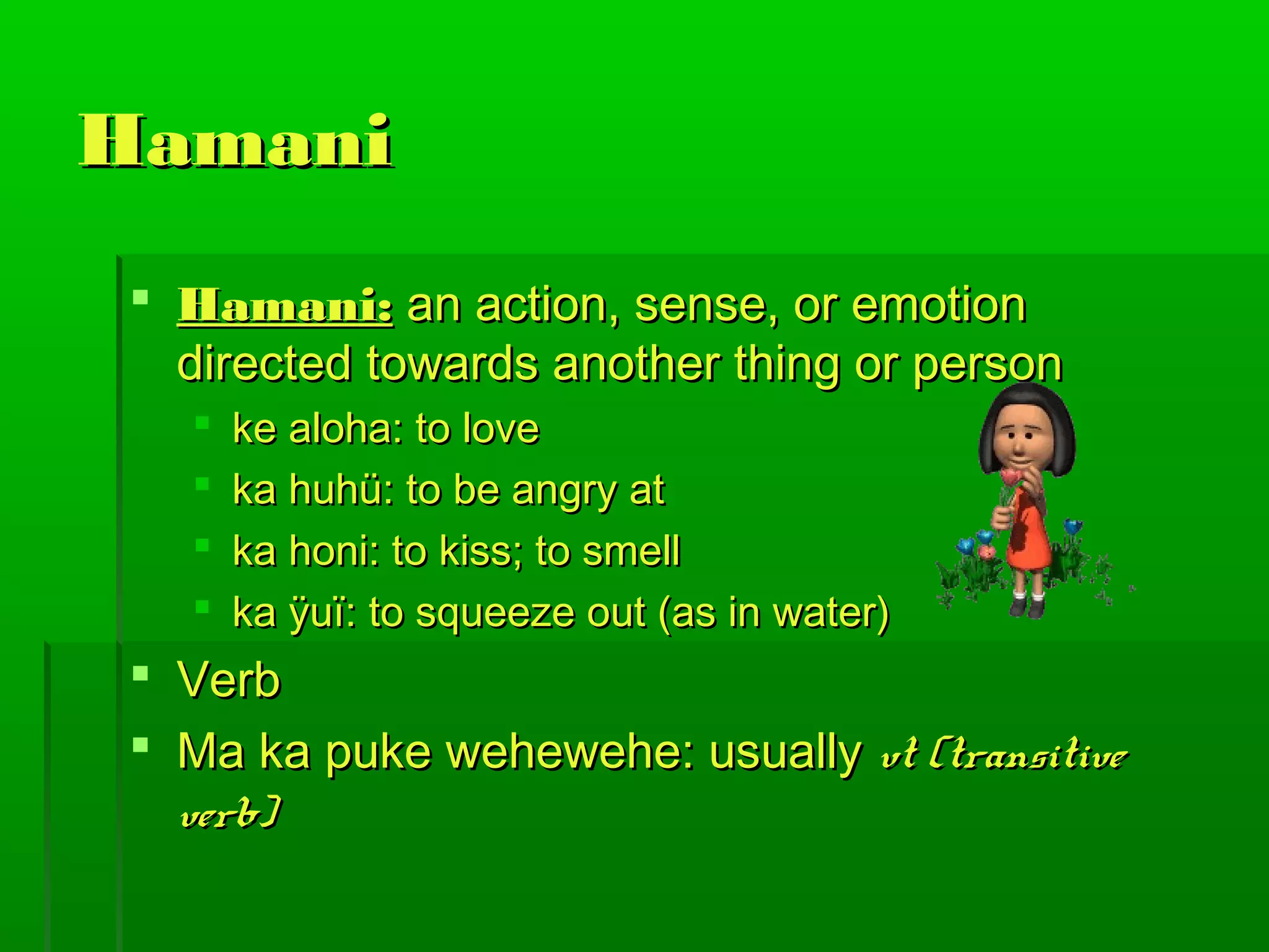 ʻŌlelo Hawaiʻi Word types | PPT