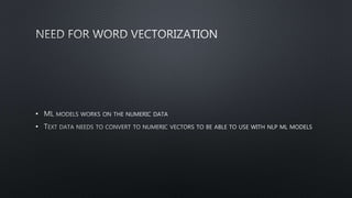 Text Mining: Word vectorization | PPT
