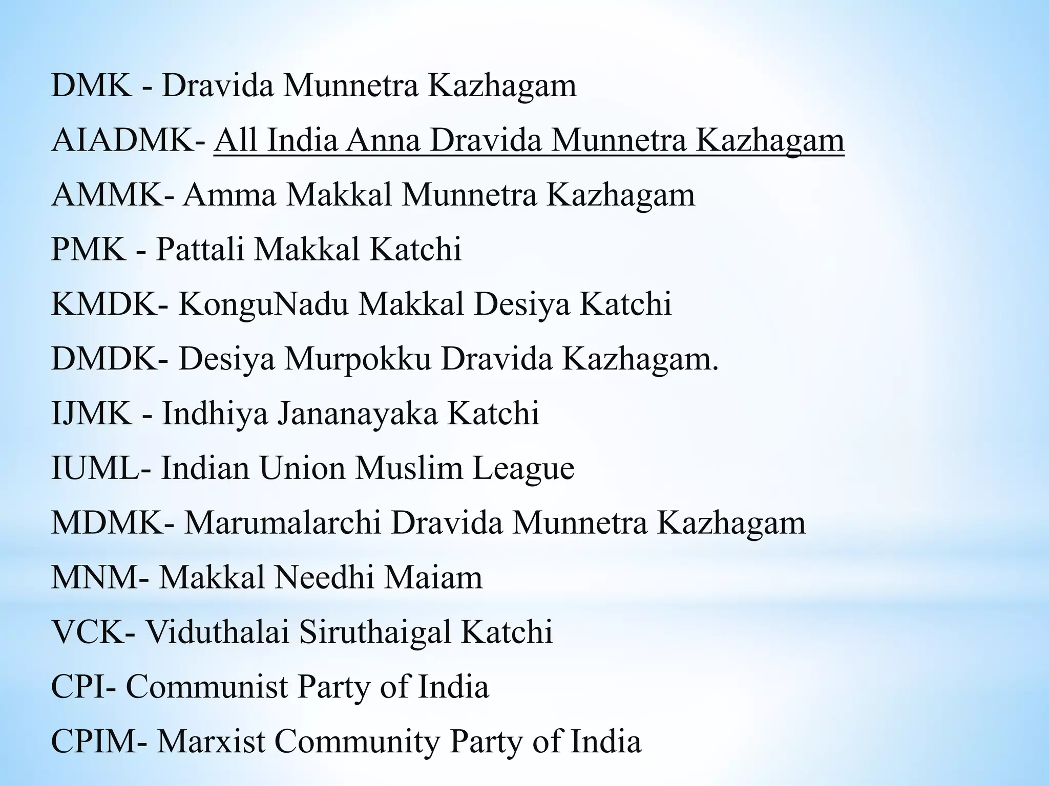 Tamilnadu politics | PPTX