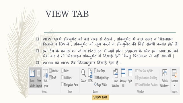 WORD VIEW TAB | PPT
