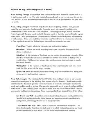 Word wall activities | PDF