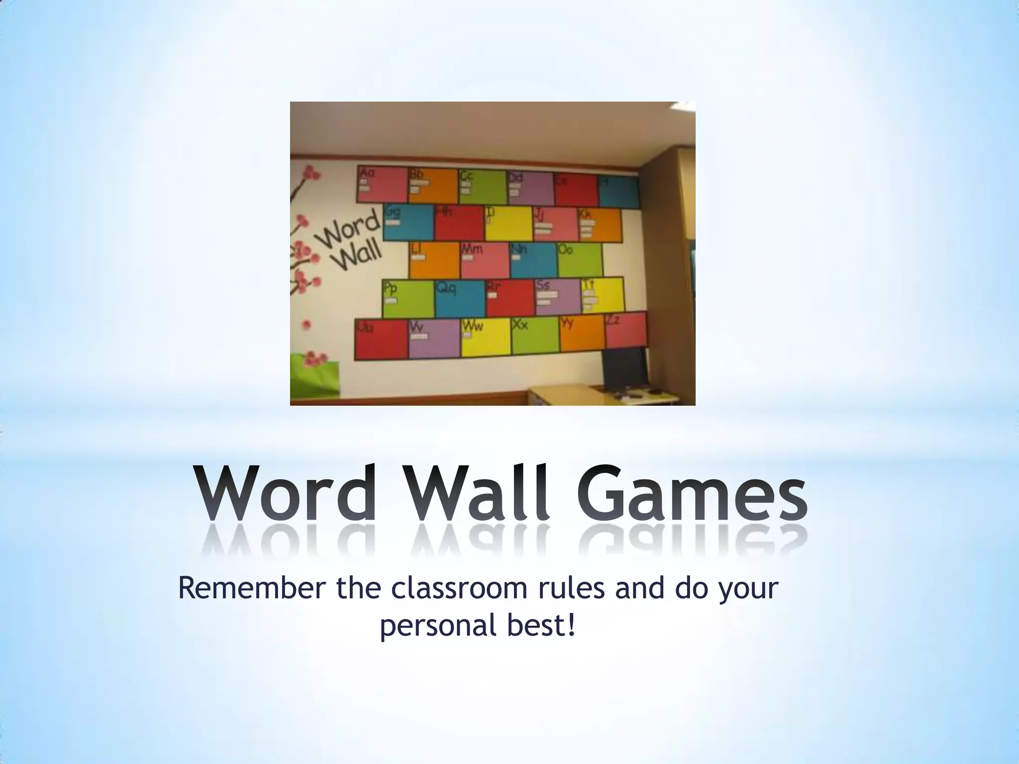 Word wall games | PPT
