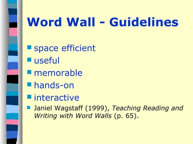 Word walls | PPT