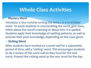 Word walls pp | PPTX | Homework and Study | Education