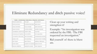 Wordy- Characterized by the use of too many words. | PPTX