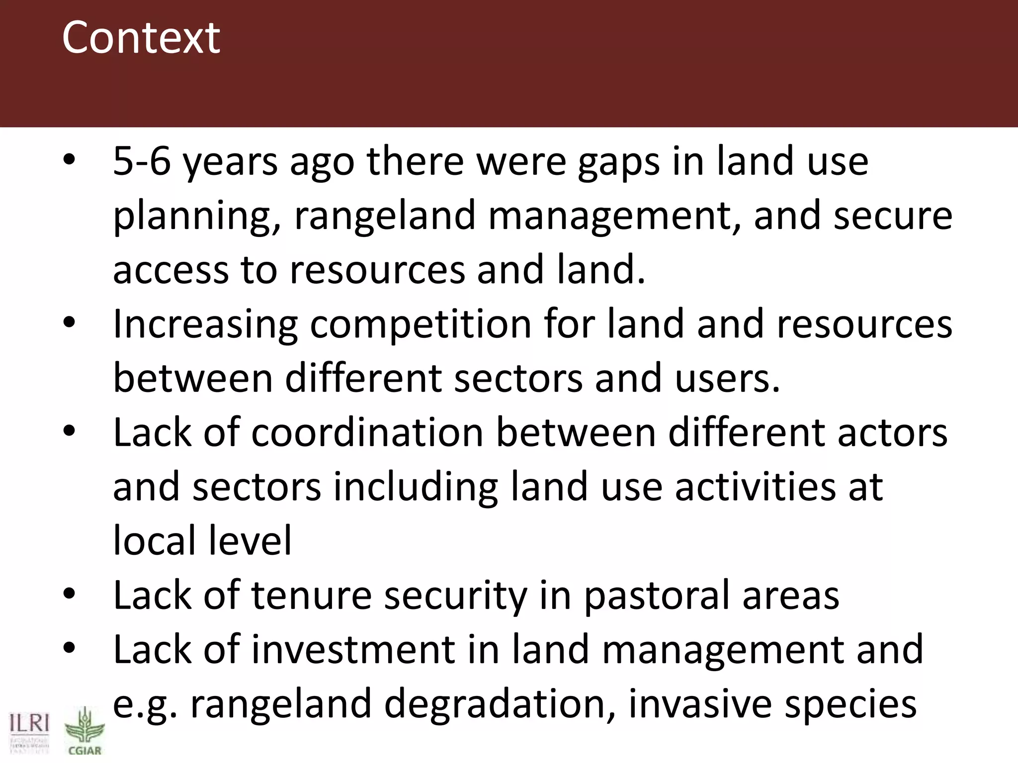 Woreda participatory land use planning, Ethiopia | PPTX