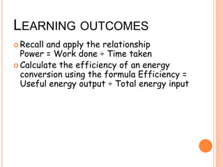 Work and Power | PPTX