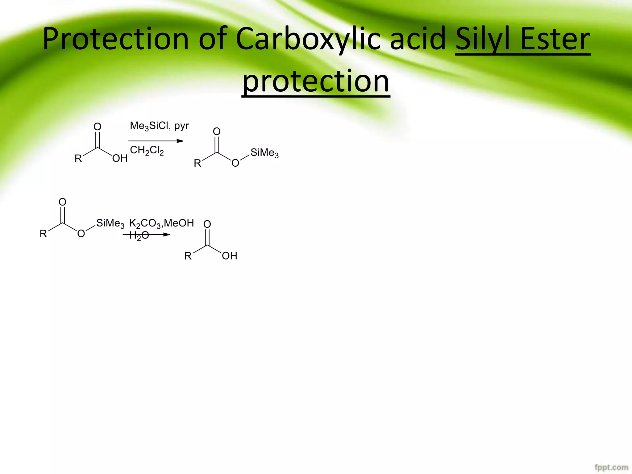 Protecting groups and their deprotection | PPTX
