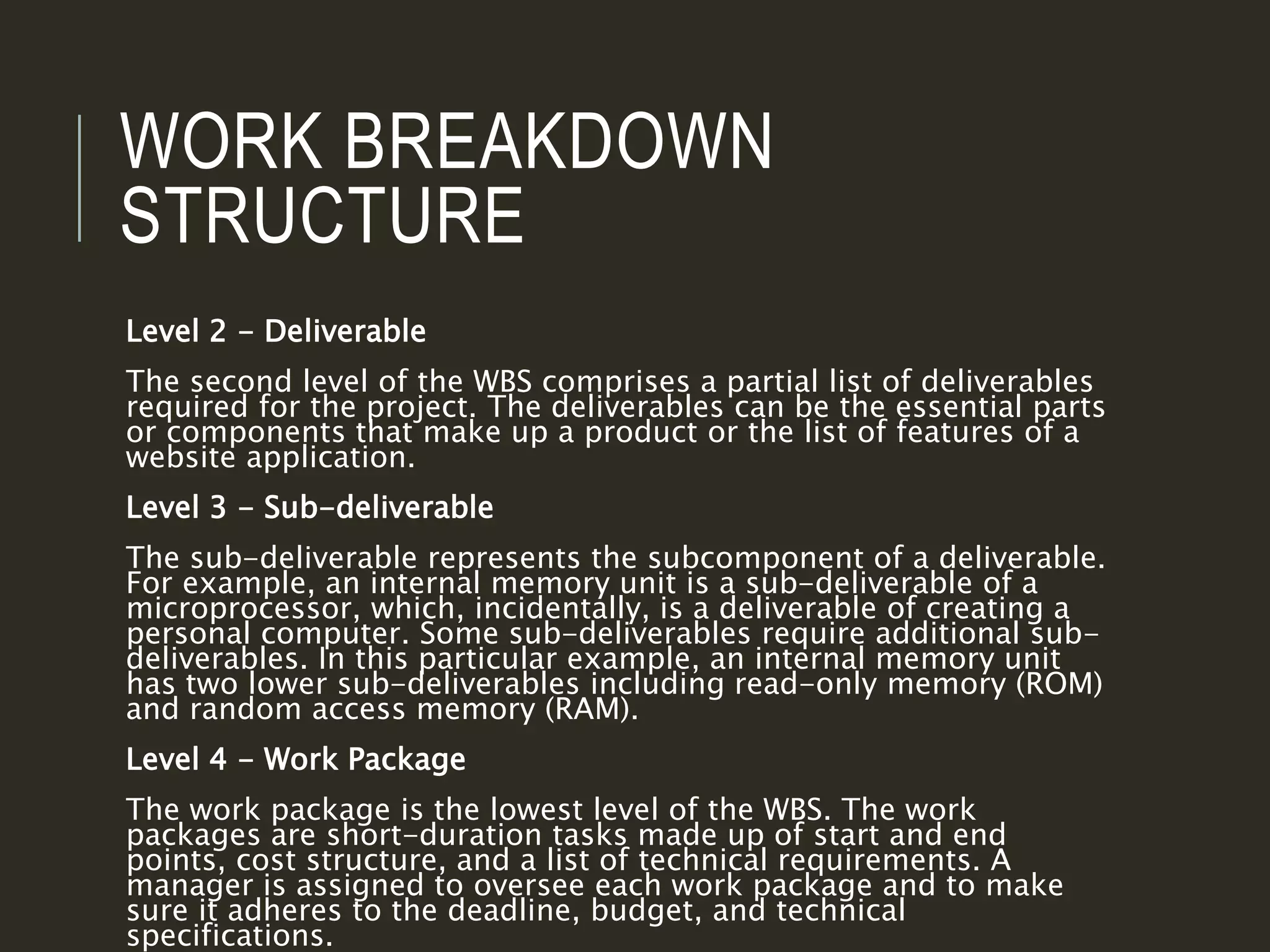 A Quick Guide to a Work Breakdown Structure | PPTX