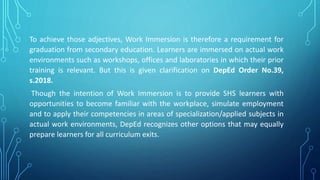 Work Immersion | PPTX
