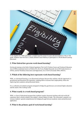 Work-Based Learning in High School: 13 Important Examples | Future ...