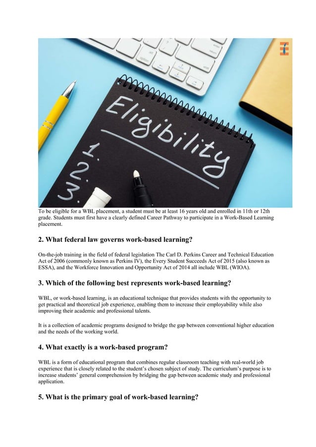 Work-Based Learning in High School: 13 Important Examples | Future ...